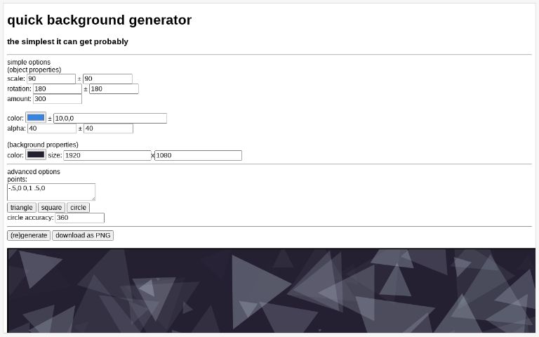 quick background generator