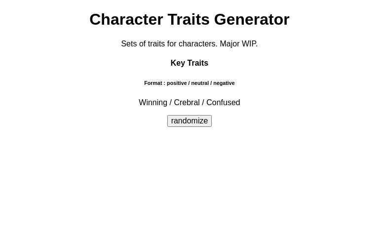 simple-character-traits-generator