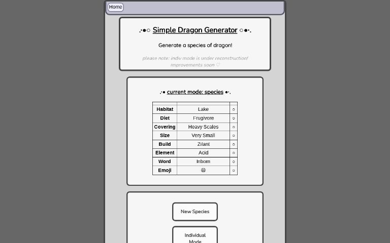.∙• Simple Dragon Generator •∙.