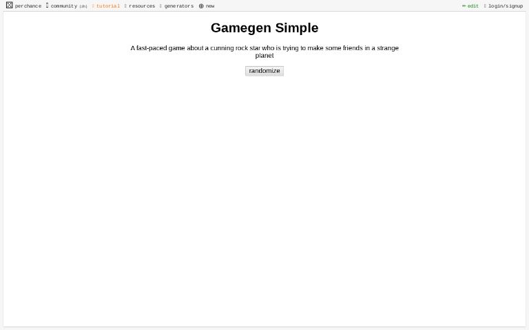 Gamegen Simple ― Perchance Generator