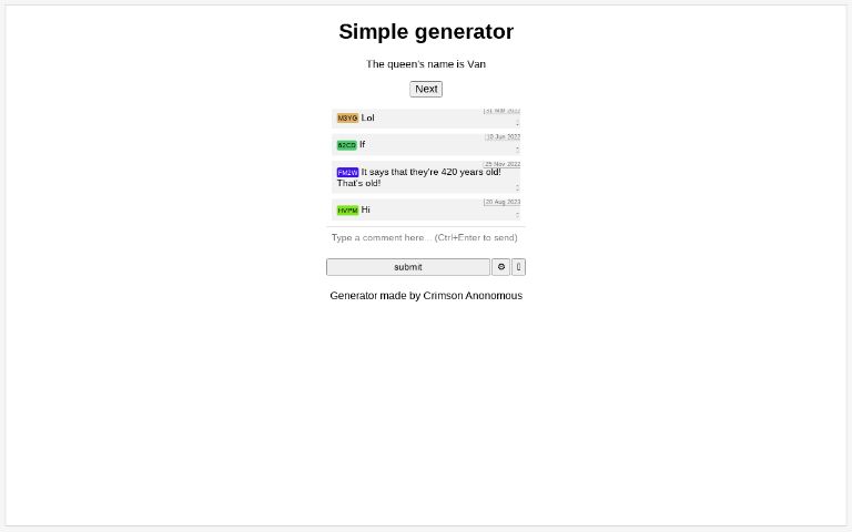 Simple generator