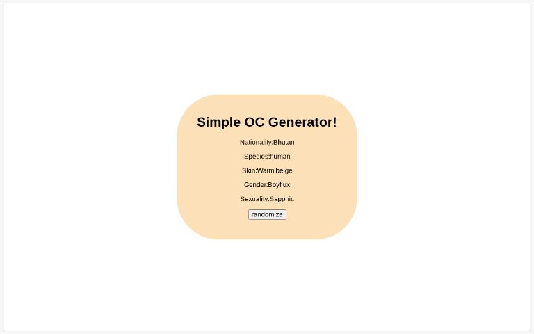 Simple OC Generator!