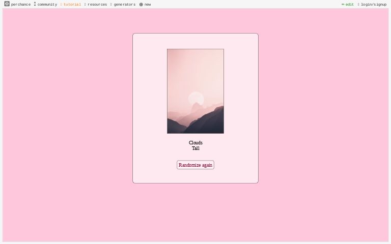 Simple Pink Template ― Perchance Generator