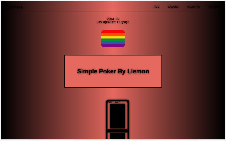 Simple Poker By Llemon ― Perchance Generator