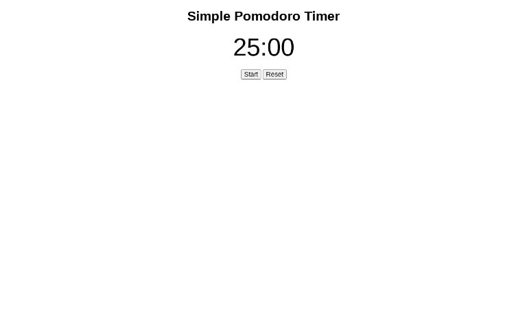 Simple Pomodoro Timer ― Perchance Generator