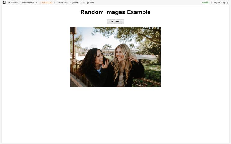Random Images Example ― Perchance Generator