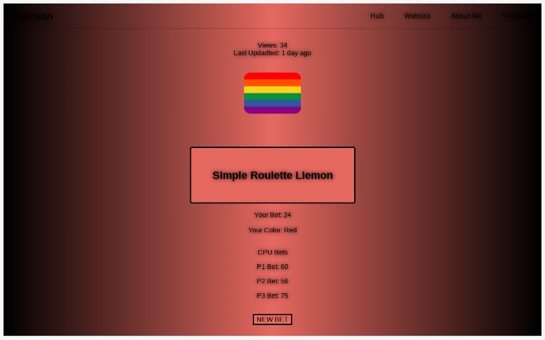 Simple Roulette Llemon ― Perchance Generator