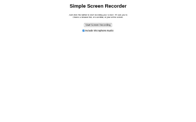 Simple Online Screen Recorder ― Perchance Generator