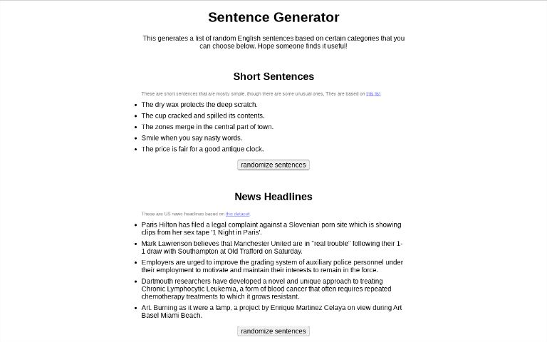 Sentence Generator