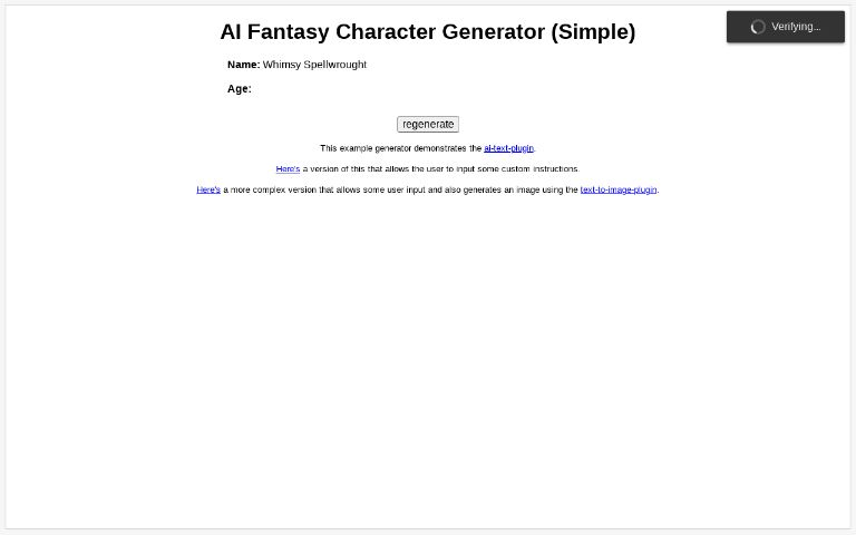 AI Fantasy Character Generator (Simple)