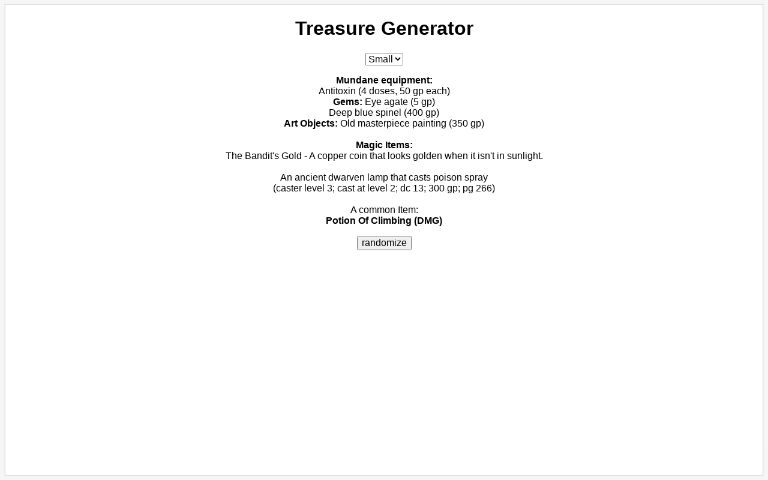 Treasure Generator