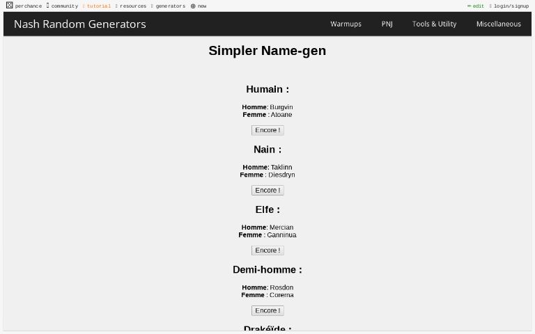 Simpler Name-gen ― Perchance Generator