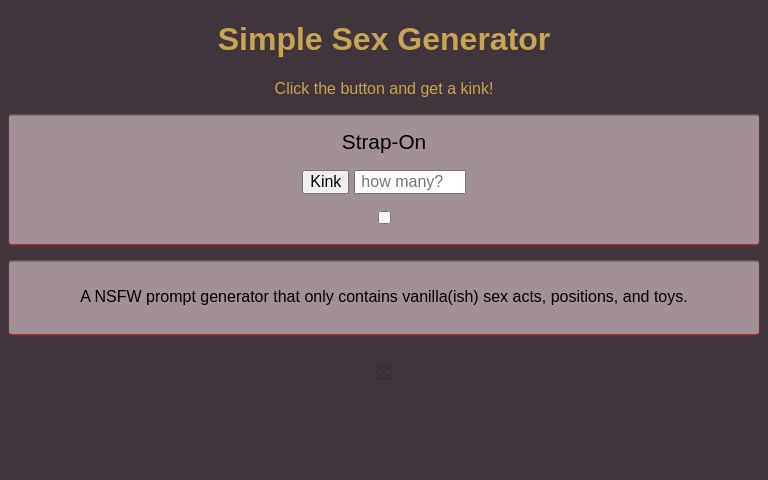 Simple Sex Generator