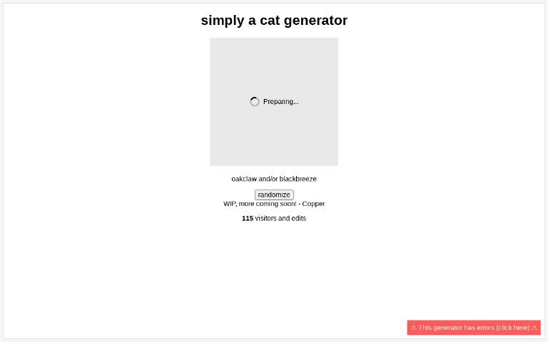 simply a cat generator