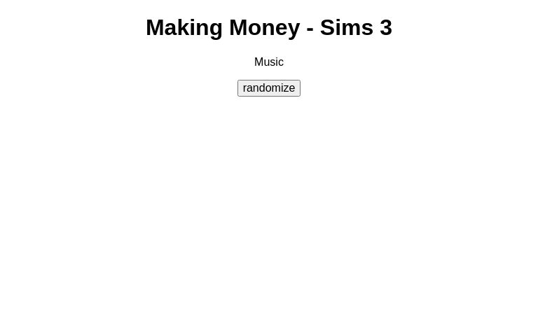 Making Money - Sims 3 ― Perchance Generator