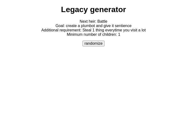 Legacy generator