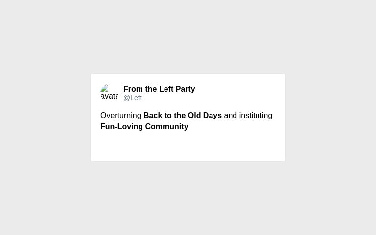 Left Party ― Perchance Generator