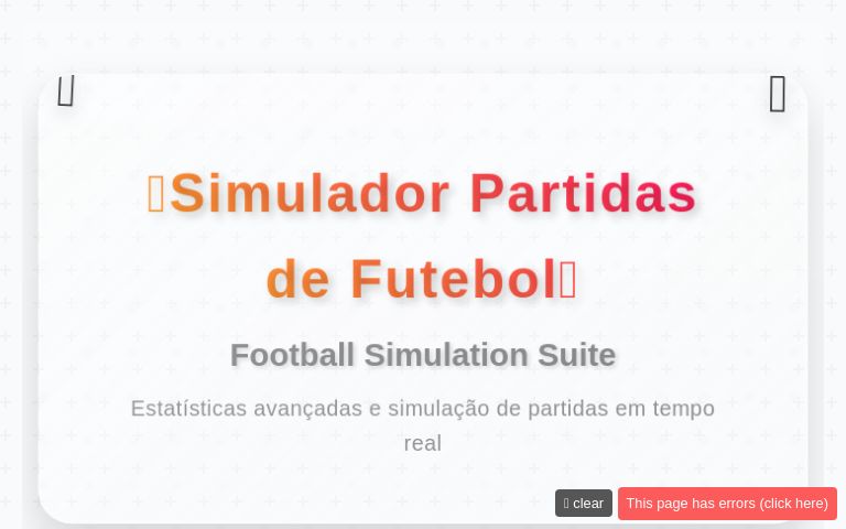 ⚽Simulador de Partidas de Futebol⚽ ― Perchance Generator