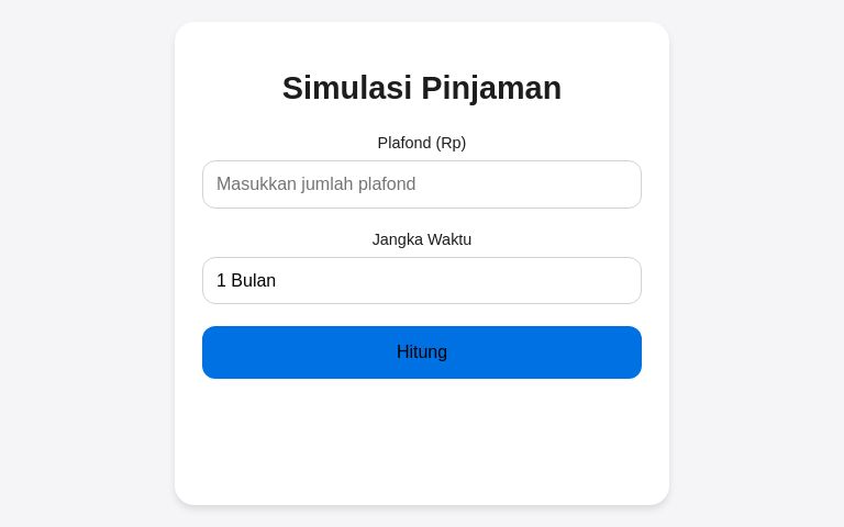 Simulasi Pinjaman ― Perchance Generator