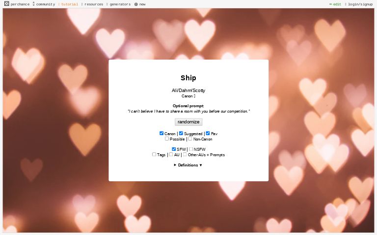 Ship ― Perchance Generator