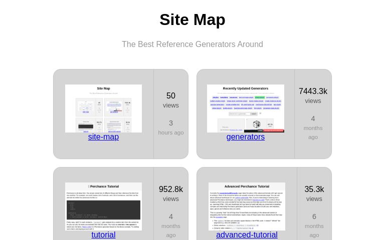 Site Map ― Perchance Generator