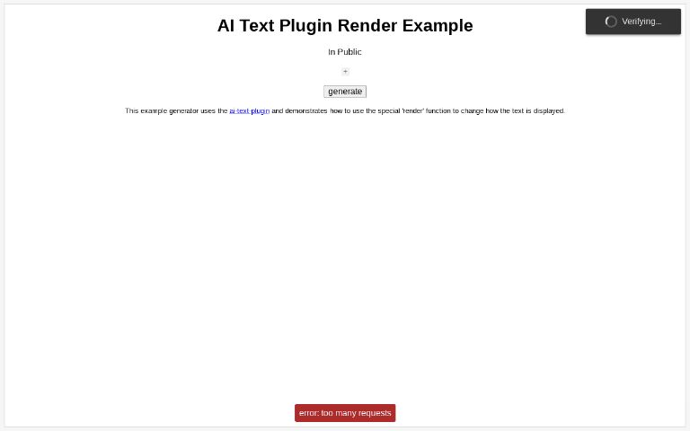AI Text Plugin Render Example