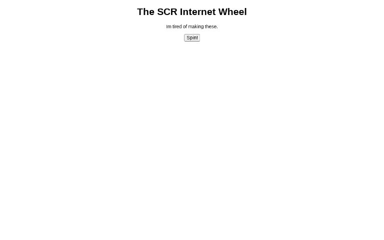 The SCR Internet Wheel ― Perchance Generator