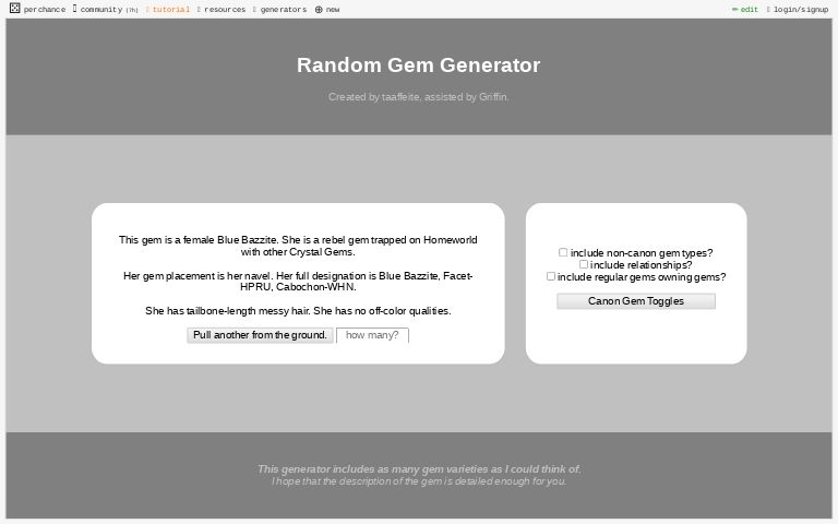Random Gem Generator