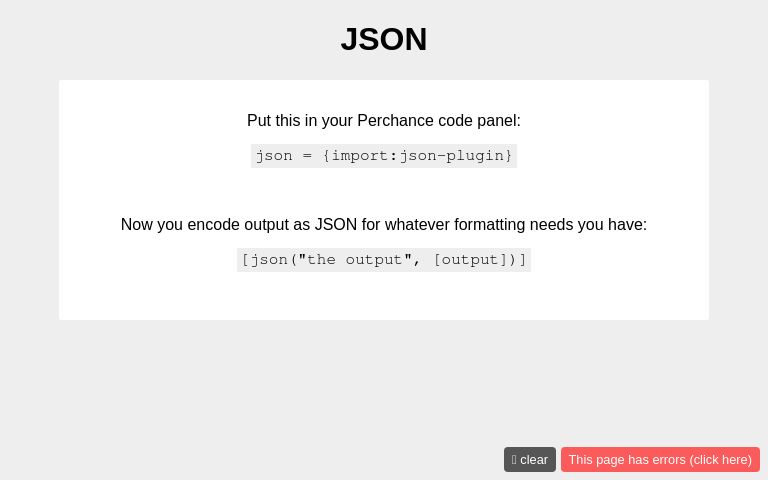 JSON ― Perchance Generator