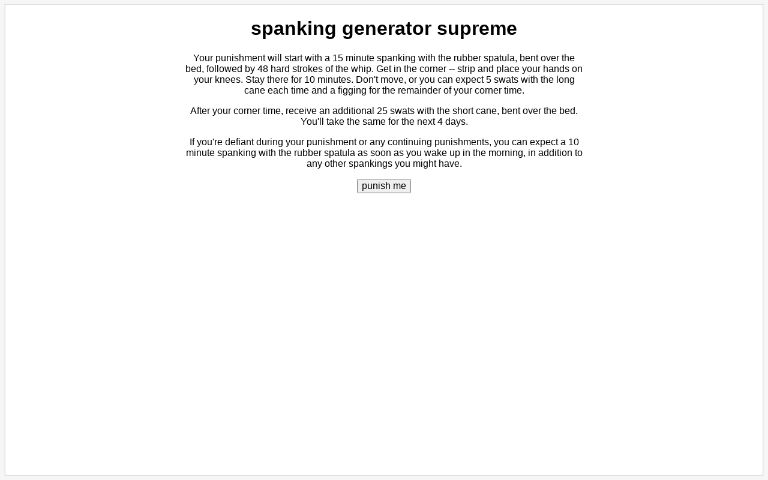 spanking generator supreme
