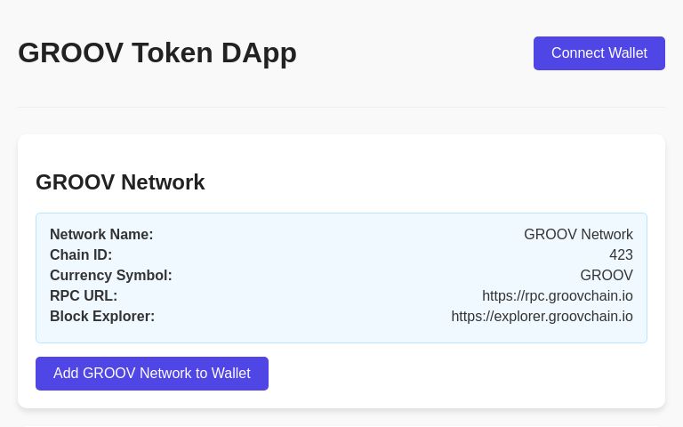GROOV Token DApp ― Perchance Generator