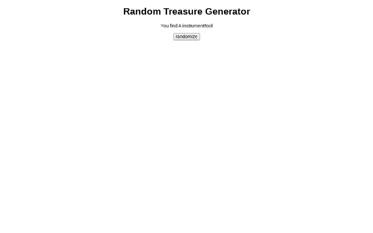 Random Treasure Generator