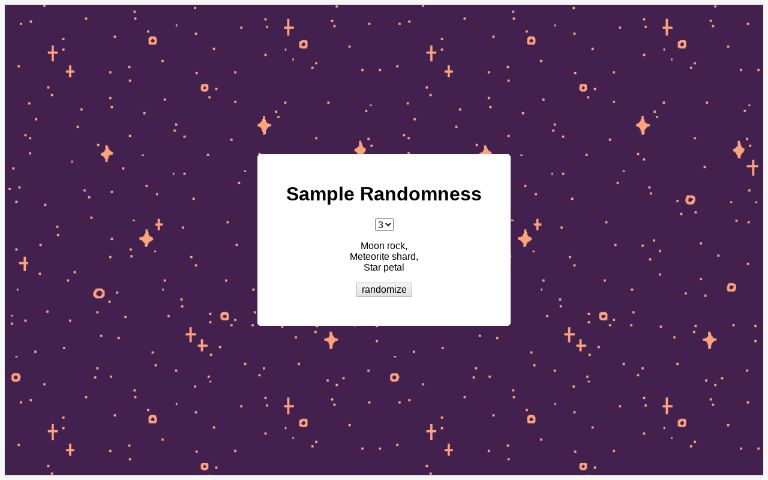 Sample Randomness ― Perchance Generator