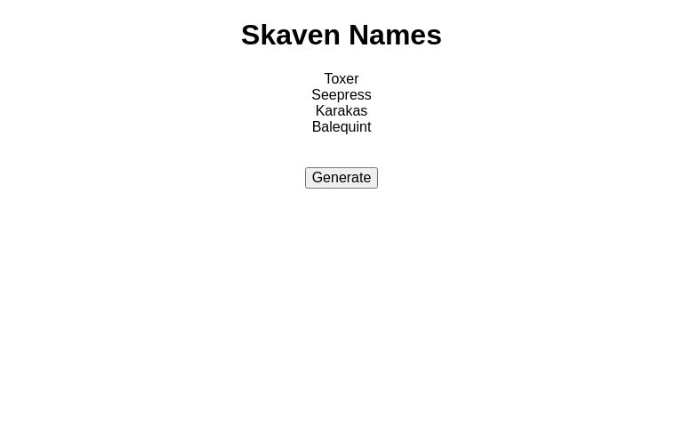 Skaven Names ― Perchance Generator