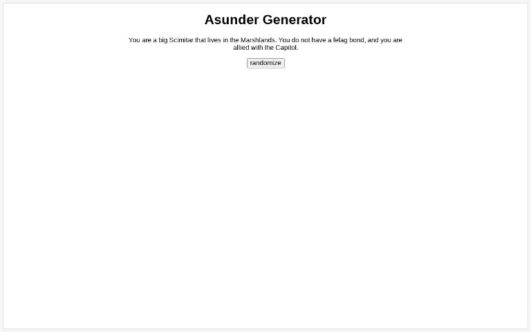 Asunder Generator