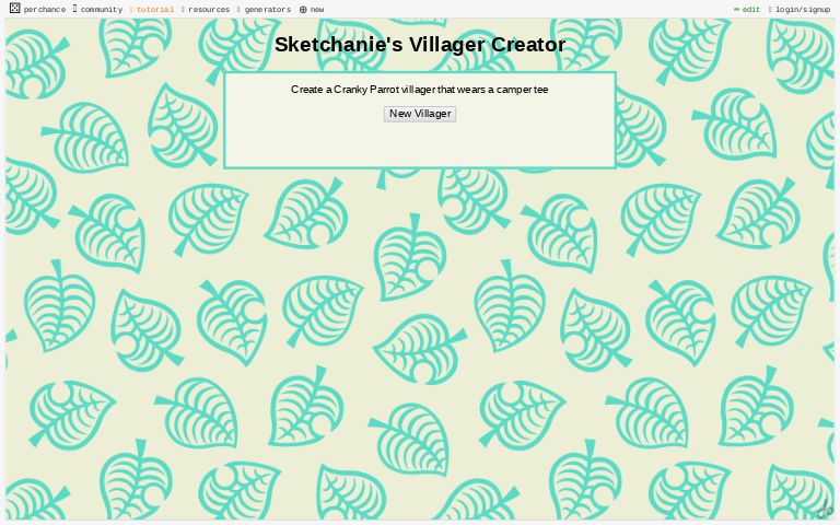 Sketchanie's Villager Creator ― Perchance Generator