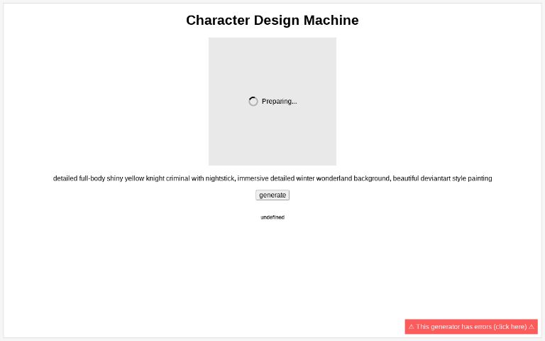 Character Design Machine ― Perchance Generator