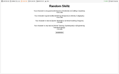 Random Skillz ― Perchance Generator