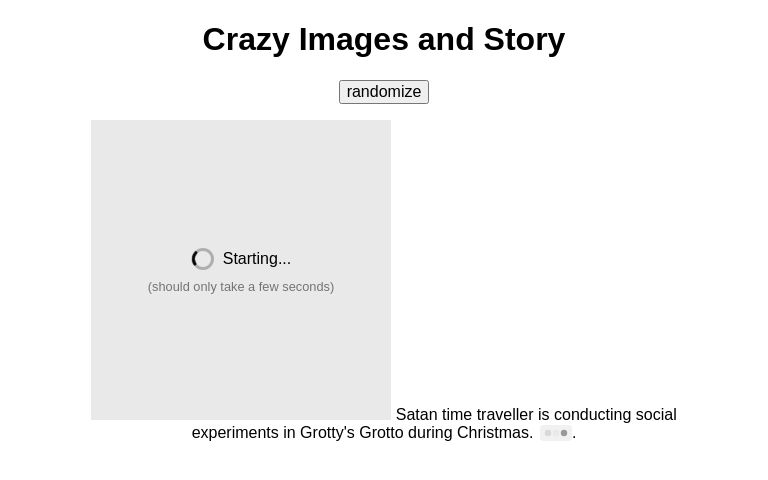 Crazy Images and Story ― Perchance Generator