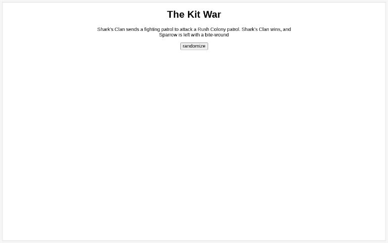 The Kit War ― Perchance Generator