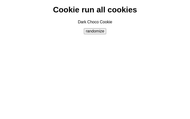 Cookie run all cookies ― Perchance Generator