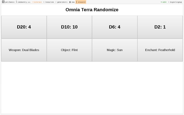 Omnia Terra Randomize ― Perchance Generator