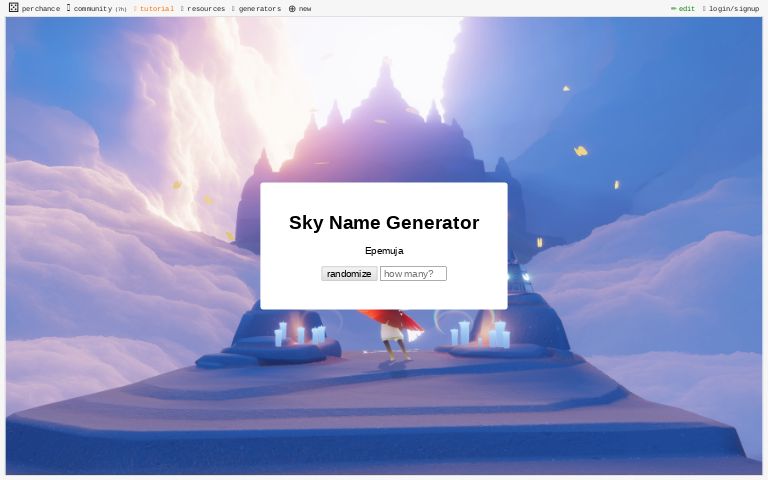 Sky Name Generator