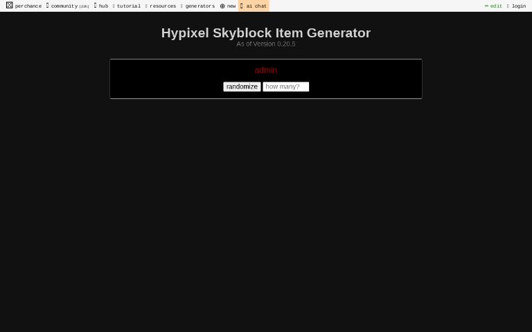 Hypixel Skyblock Item Generator