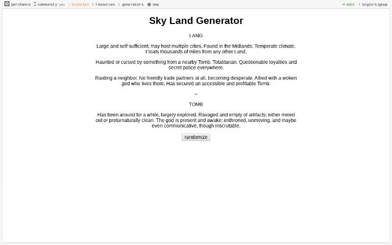 Sky Land Generator