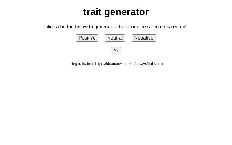 trait generator