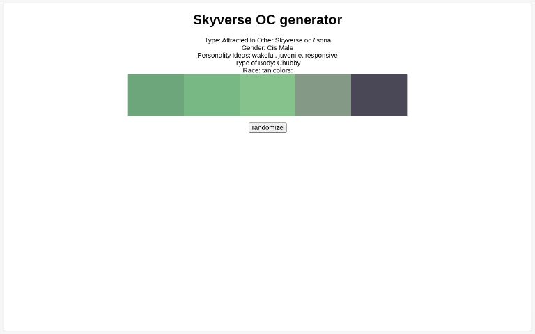 Skyverse OC generator
