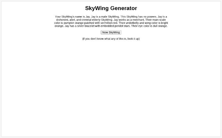 SkyWing Generator