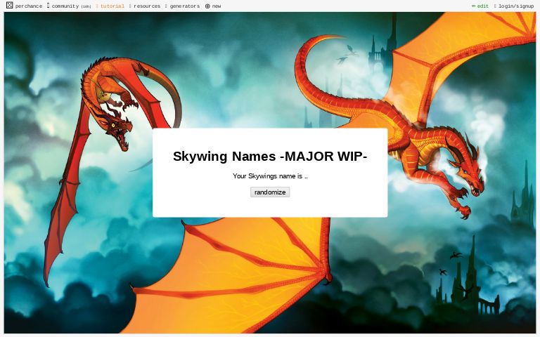 Skywing Names -MAJOR WIP- ― Perchance Generator