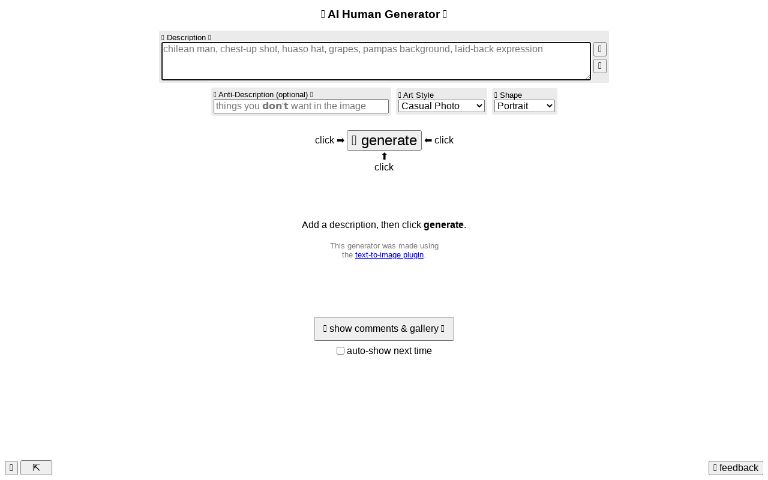 AI Human Generator (free, no sign-up, no limits)